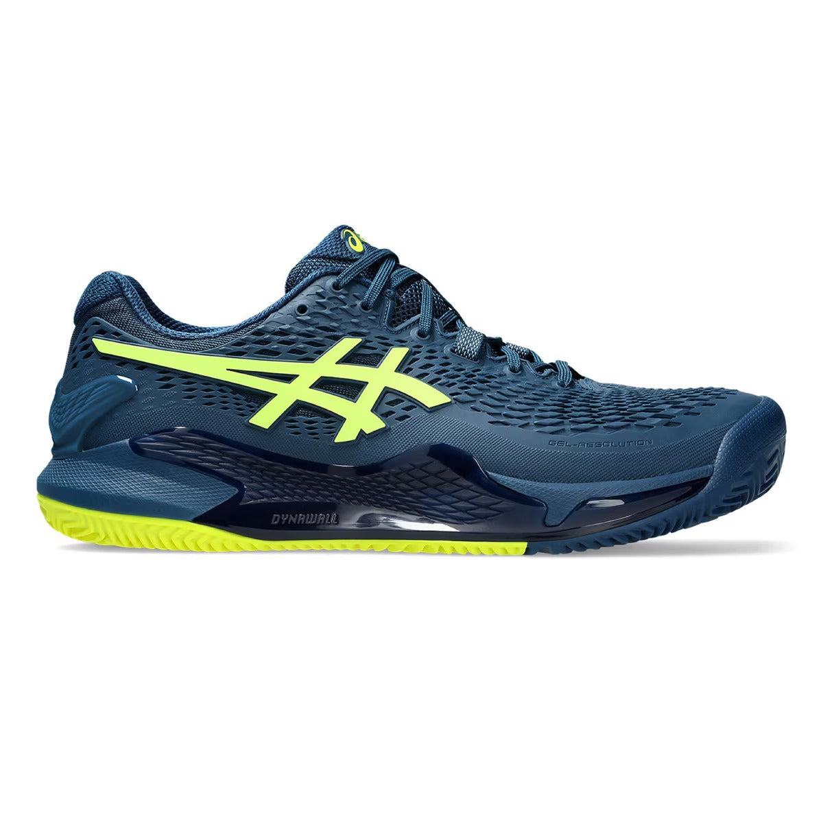 TENIS ASICS GEL-RESOLUTION 9 MEN MAKO BLUE/SAFETY YELLOW – tennisexpressmx